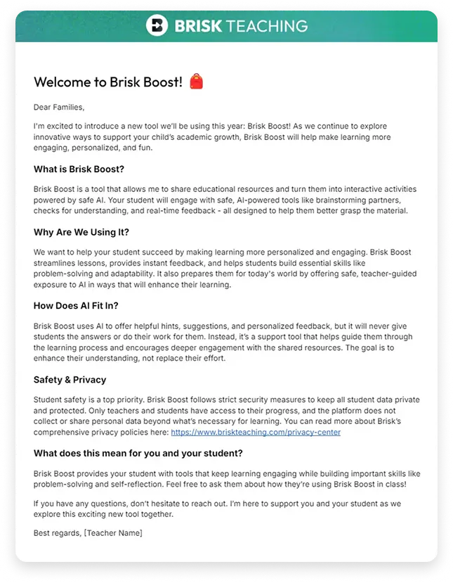 BriskBoost – Brisk Teaching